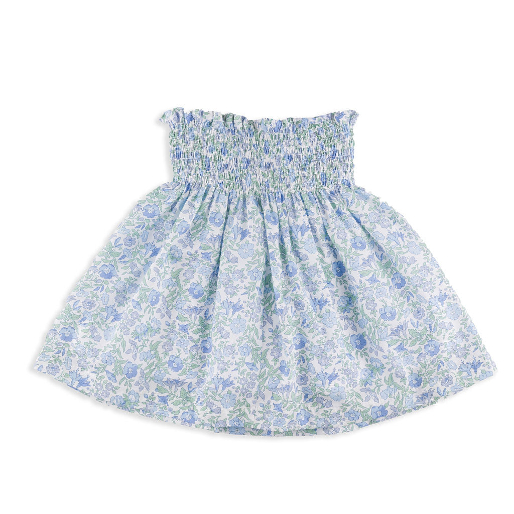 Eleanor Blue Floral Smocked Skirt – Bea Colette