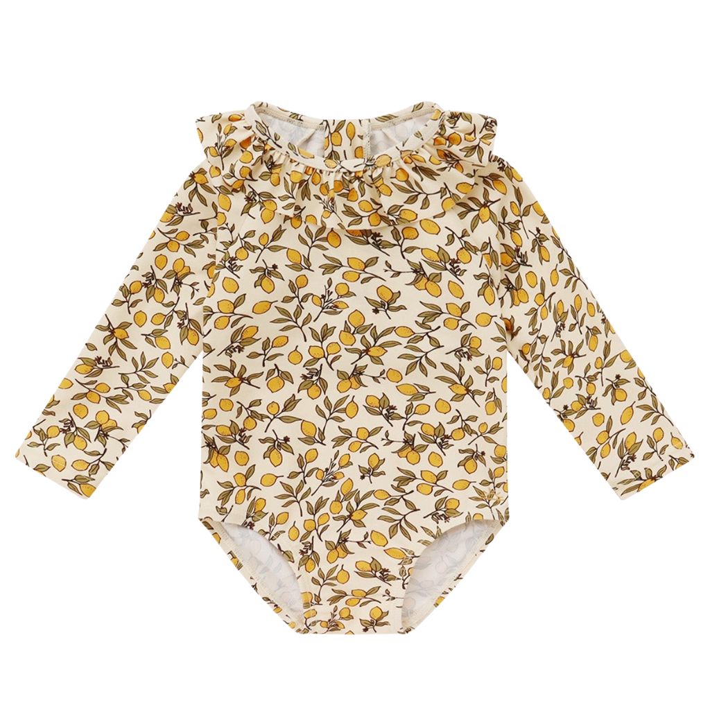 Lemon Printed One Piece Swimsuit – Bea Colette