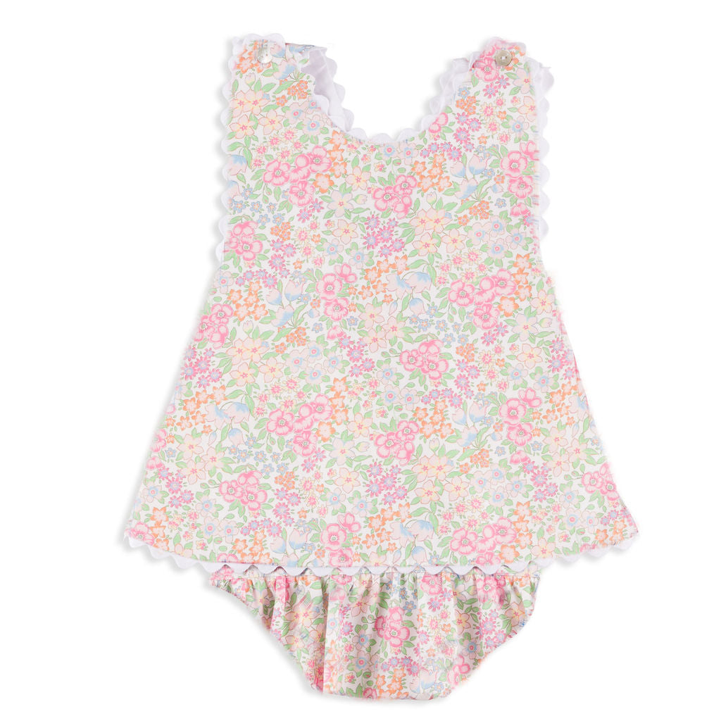 Mimi Ric Rac Dress & Bloomer Set in Bermuda Floral – Bea Colette