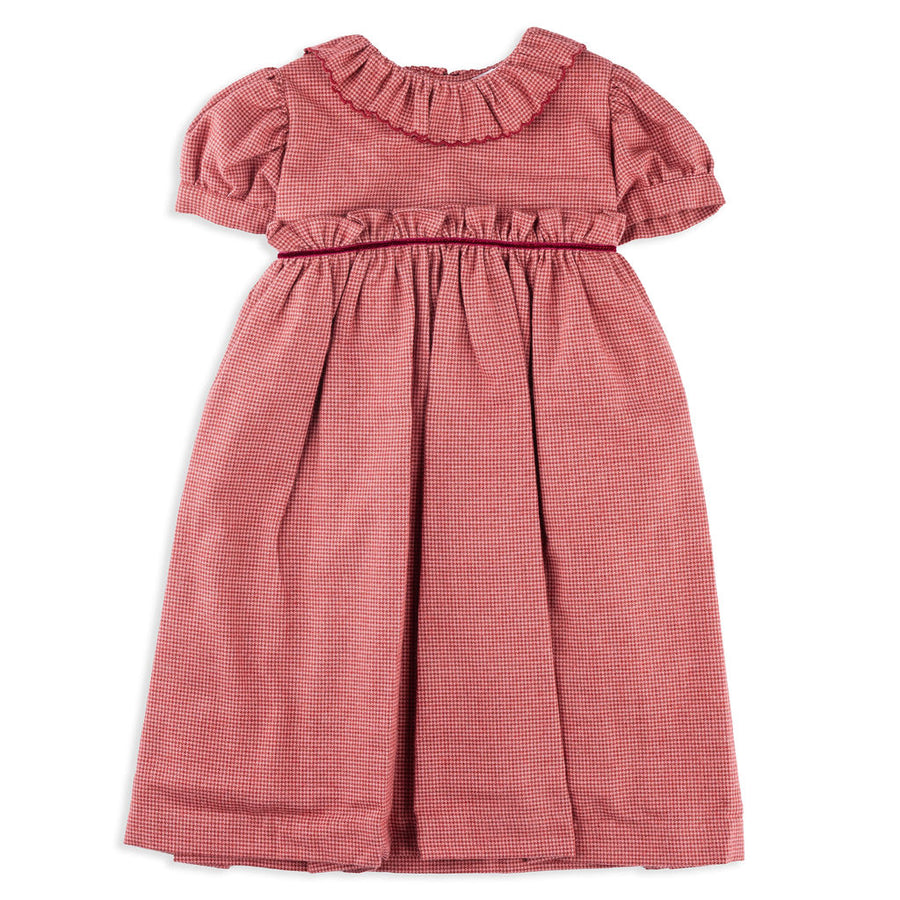 Cristina Raspberry Red Dress with Puff Sleeves – Bea Colette