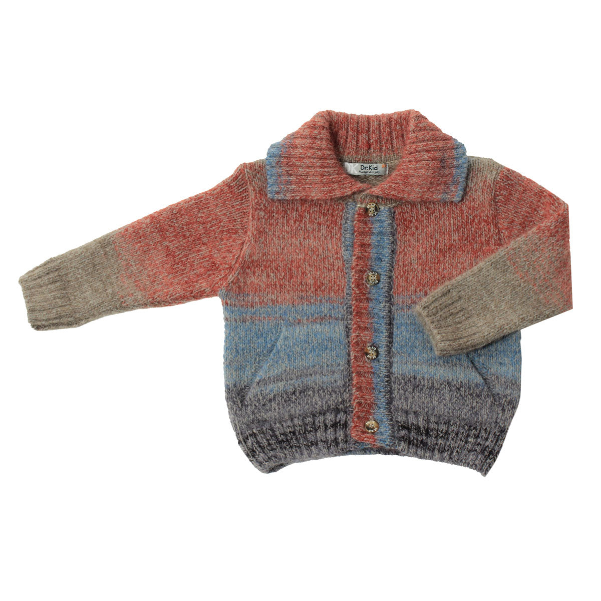 Red & Blue Wool Knit Cardigan – Bea Colette