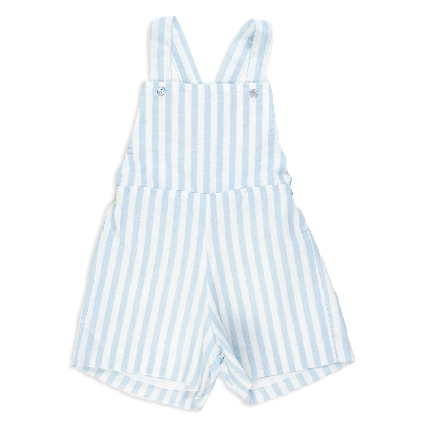 Landen Baby Blue Linen Stripe Shortalls – Bea Colette